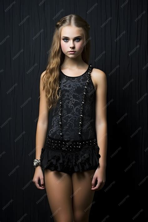 Premium Photo Girl Full Body Standing In Gymnastics Uniform
