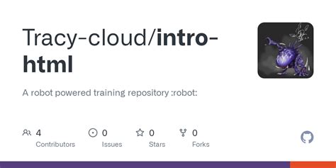Github Tracy Cloudintro Html A Robot Powered Training Repository Robot