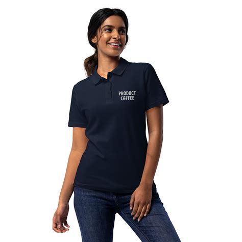 Womens Pique Polo Shirt Product Coffee