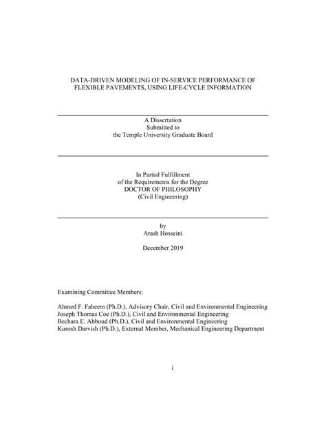 Pdf Data Driven Modeling Of In Service Performance Of Flexible