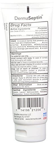 Dermaseptin Soothing Skin Protectant Ointment Tube 4 Oz Packaging