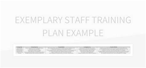 Effective Staff Training Plan Template Excel Template Free Download Pikbest