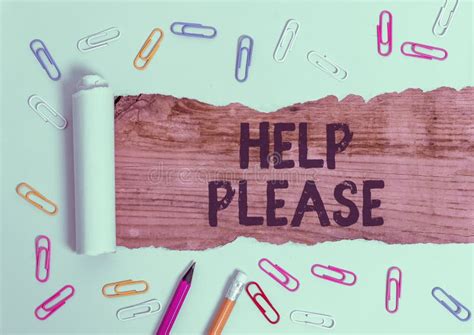 Writing Note Showing Help Please Business Photo Showcasing Used To