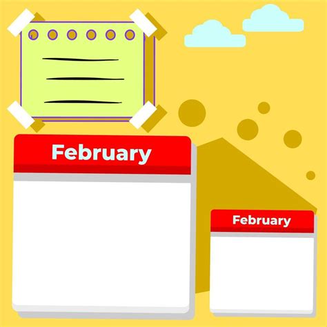February Calendar Clipart