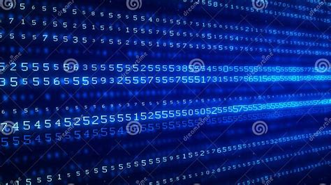 Digital Background Blue Matrix Coding Or Hacking Concept Abstract Data Concept 3d Rendering