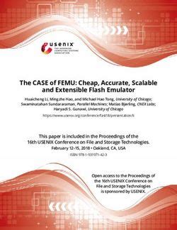 The CASE Of FEMU Cheap Accurate Scalable And Extensible Flash Emulator Usenix