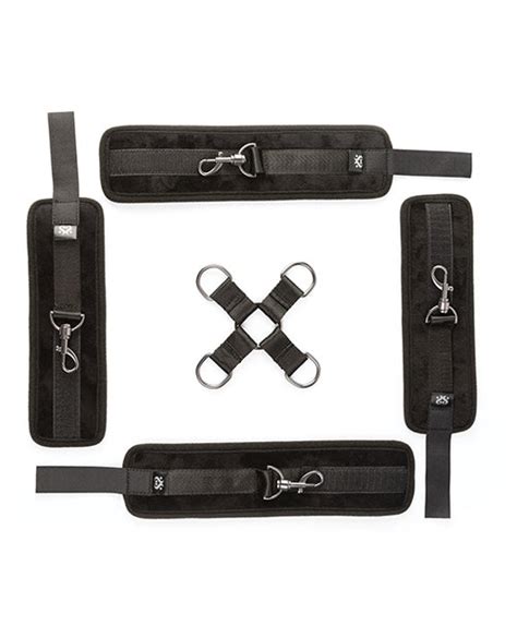 Sei Mio Hog Tied And Satisfied Hog Tie And Cuff Set Black Nefarious By
