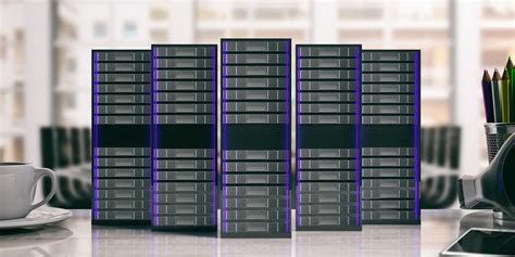 Premium Photo Computer Server Storage Units On Office Background 3d