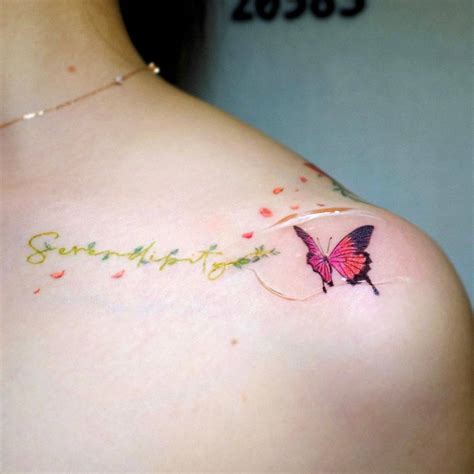 Pink Ribbon Butterfly Tattoo