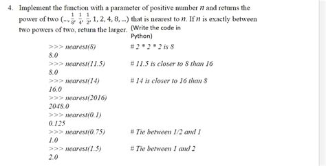 Solved Implement the function with a parameter of positive | Chegg.com