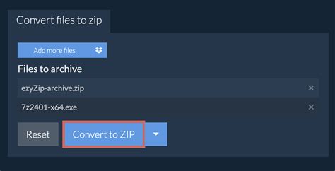 convert files to zip online quick secure and free ezyzip