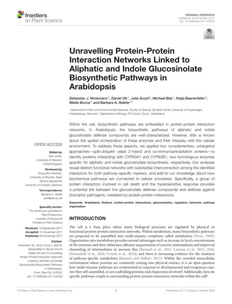 Pdf Unravelling Protein Protein Interaction Networks Linked To