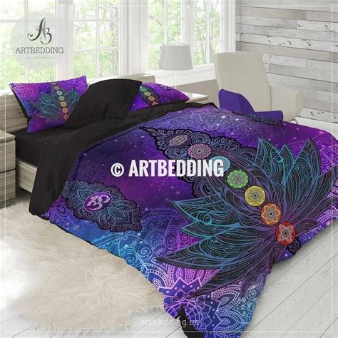 Rainbow Bedding Boho Mandala Duvet Boho Mandala Bedroom Decor