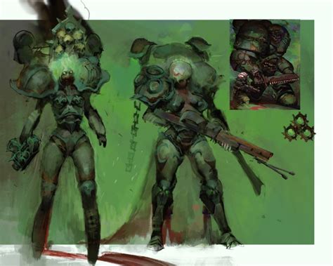 Nurgle Sister Of Battle Warhammer 40k Grimdark Art Concept Art