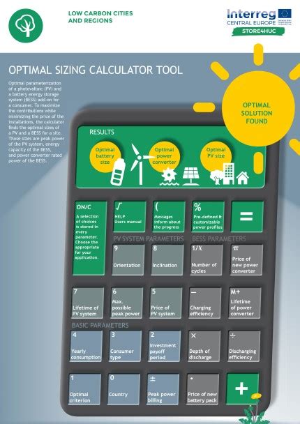 Realease Of The Optimal Sizing Calculator Interreg