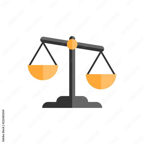 Scale Comparison Icon In Flat Style Balance Weight Vector Illustration