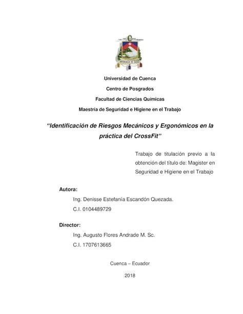 Pdf Identificación De Riesgos Mecánicos Y Ergonómicos En La El