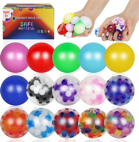 15pack Mini Stress Balls Bulk For Adults Box Squishy Squeeze Squishies