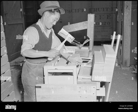 Tule Lake Relocation Center Newell California Making Crates In The