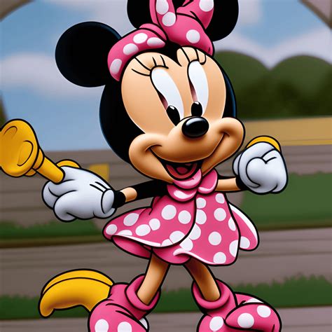 Minnie Mouse With An Accessory · Creative Fabrica