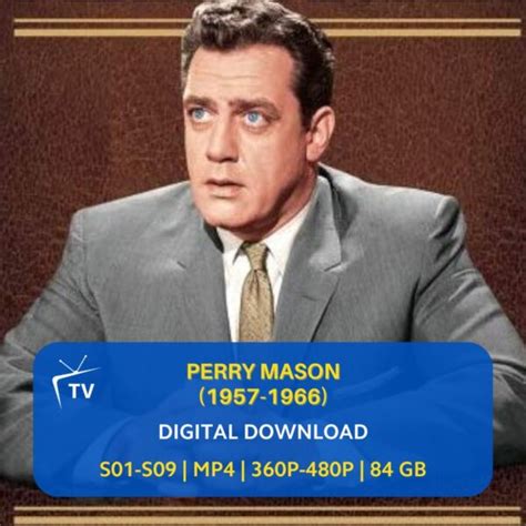 Perry Mason 1957 Tv Series Raymond Burr Digital Download 50s