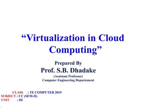 Virtualization In Cloud Computing Pptx