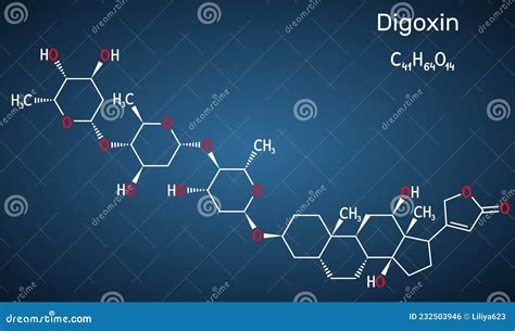 Digoxin Molecule It Is Cardiac Glycoside Cardiovascular Medication