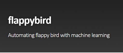 GitHub Rhemon Flappybird Automating Flappy Bird With Machine Learning