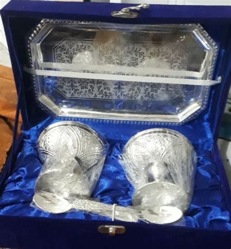 Diwali T Set At ₹ 899set Silver Plated Brass Handicrafts In
