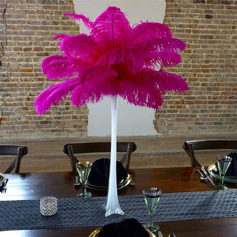Pink Feather Centerpieces