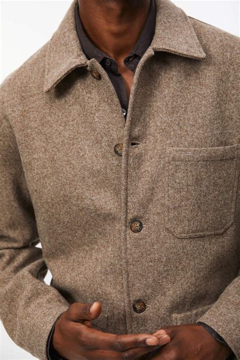 A Days March Original Overshirt Wool Size Xs Taupe Melange Cool