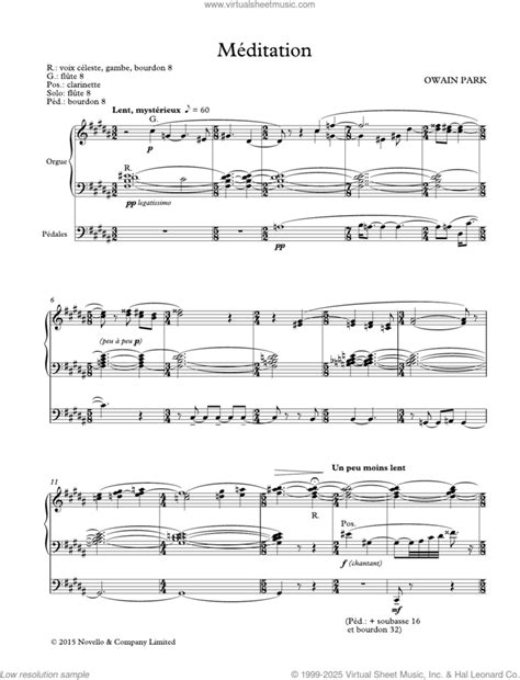 Meditation Sheet Music For Organ Pdf