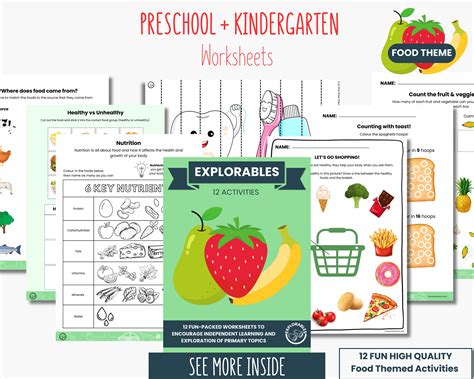 Hojas De Trabajo Sobre Alimentación Preescolar 3ro Plan