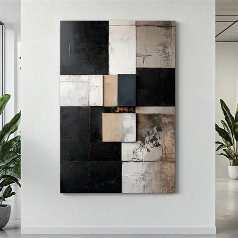 Abstract Art Canvas Print Modern Minimalist Wall Artwork For Home And