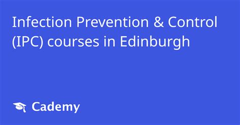 Infection Prevention & Control (IPC) courses in Edinburgh - Cademy