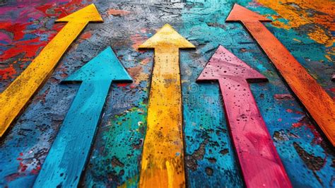 Dynamic Ascending Arrows A Modern Aesthetic Stock Image Image Of