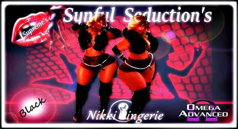 Second Life Marketplace Ss Nikki Lingerie Set Black