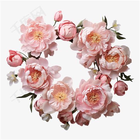花朵花环元素立体免抠图案素材图片免费下载 千库网