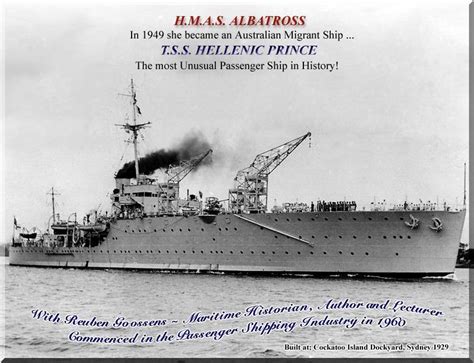 Hmashms Albatross 1928 To 1948 Ss Hellenic Prince 1949 To 1954