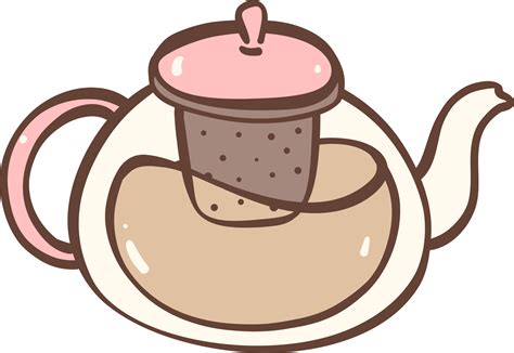 Cute Tea Pot Doodle Outline 27943302 Png