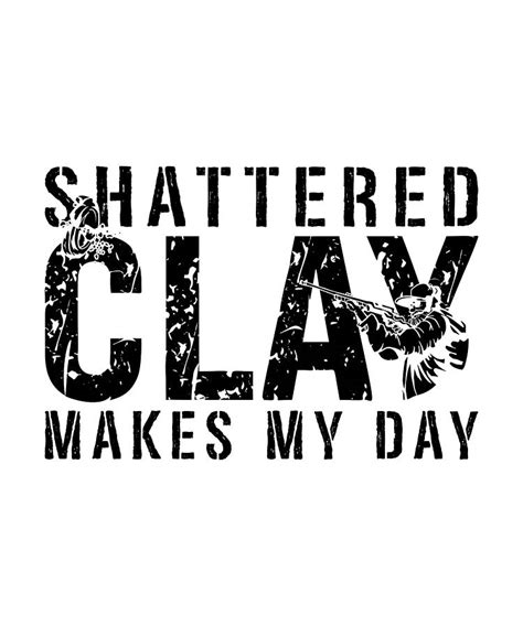 shattered clay makes trap shooting shotgun shooter digital art by tshirtconcepts marvin poppe