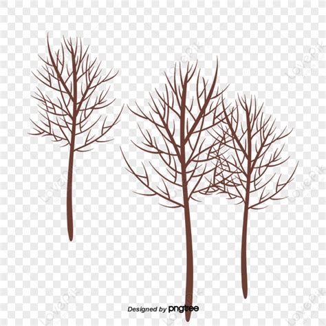 Cartoon Three Small Trees Ornament Decoration Branch Png Free Download And Clipart Image For