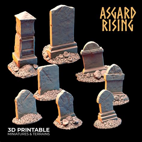 Cemetery Gravestones Asgard Rising Hammerline