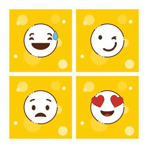 Set Of Yellow Emojis Design Vector 14062329 Vector Art At Vecteezy