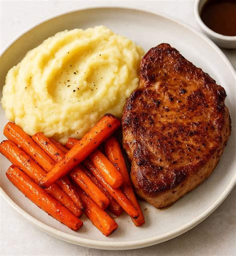 Pick 🍽️ Caramelized Carrot Sticks Mash And Pork Neck Chops 🍽️ Total