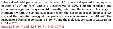 Spherical Colloidal Particles With A Diameter Of 10−7