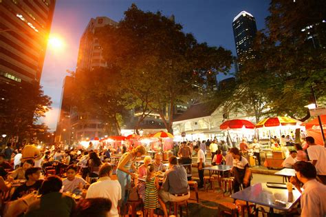 Lau Pa Sat Night Street Food Tour Singapore And Marina Bay Night Walk