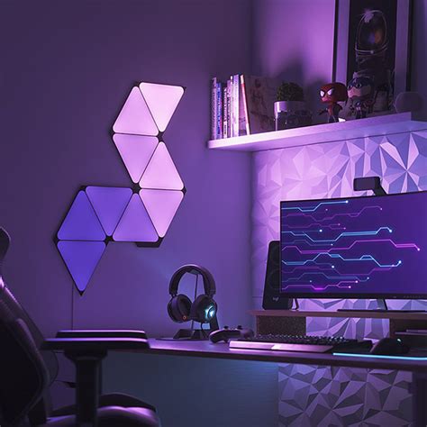 Nanoleaf 9 Panel Shapes Limited Edition Ultra Black Triangles Smarter