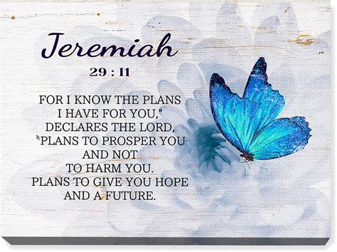Jeremiah 29 11 Wall Decor Bible Verse Canvas Wall Art Unframed For I
