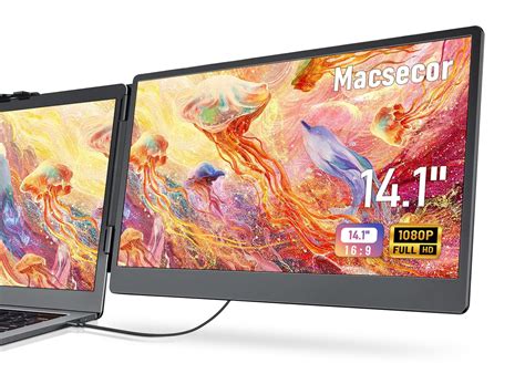Macsecor 141 Laptop Screen Extender 1080p Fhd Portable Monitor For